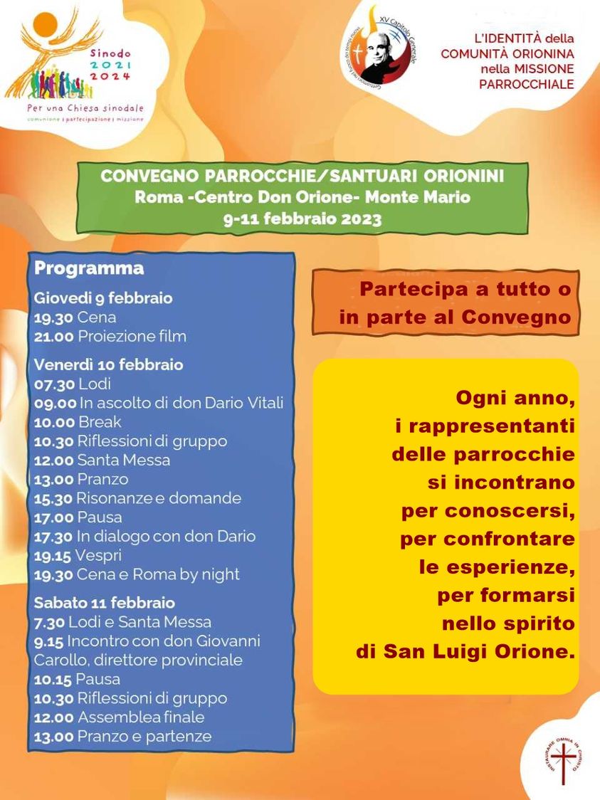 Roma - Le parrocchie orionine a convegno - Don Orione Italia