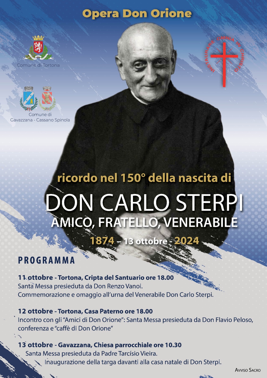 Tortona - 150 anni fa nasceva don Carlo Sterpi - Don Orione Italia